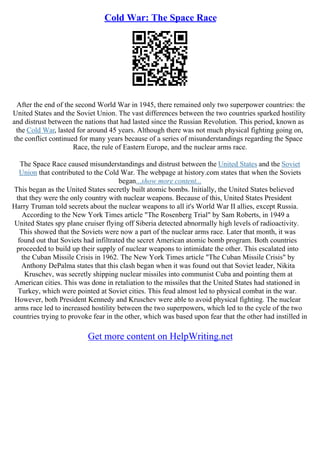 Space Race Essay | PDF