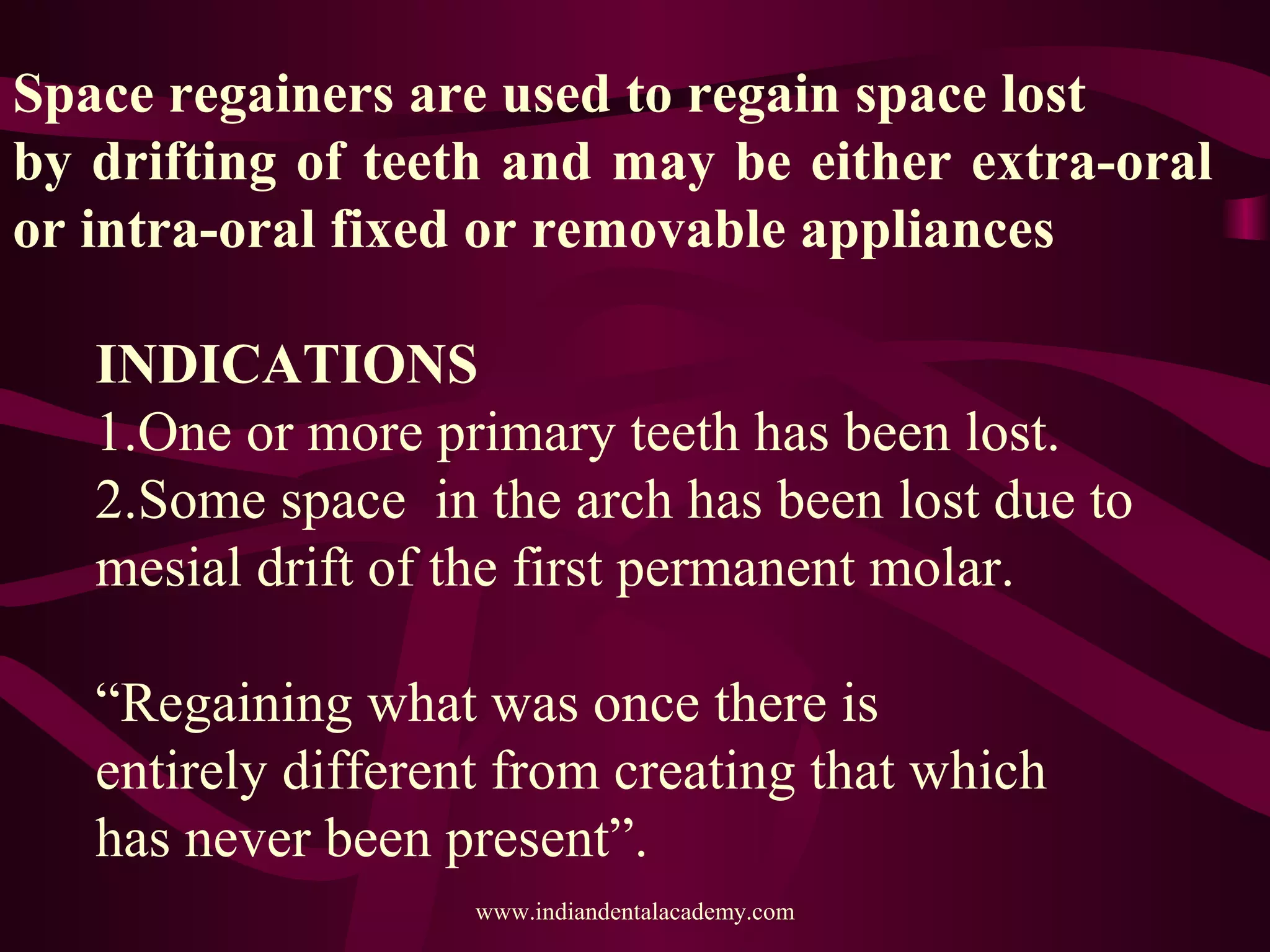 Space regainers /certified fixed orthodontic courses by Indian dental ...