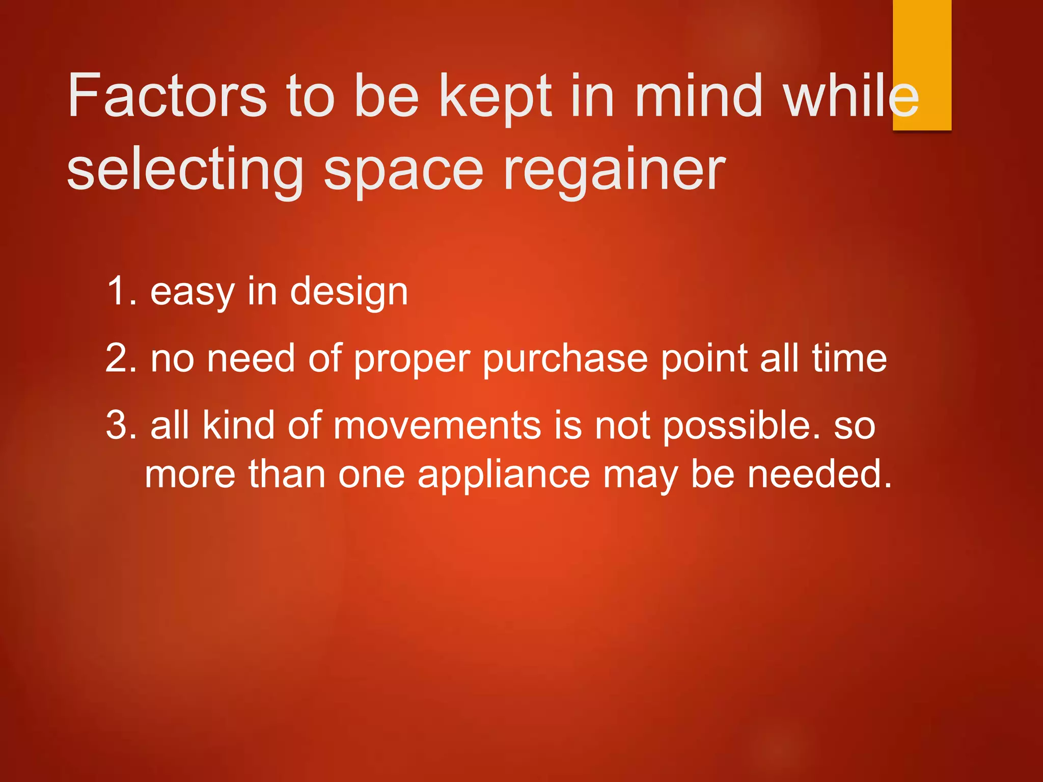 Space regainers | PPTX