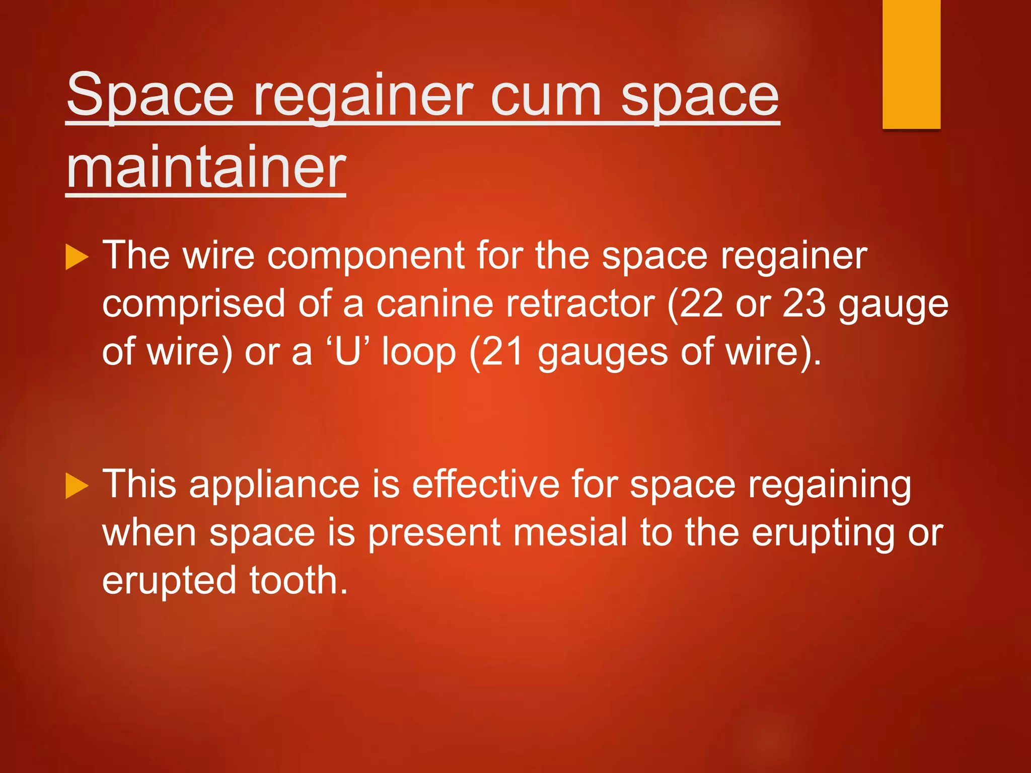 Space regainers | PPTX
