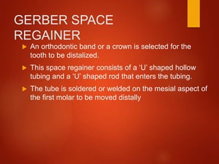 Space regainers | PPTX