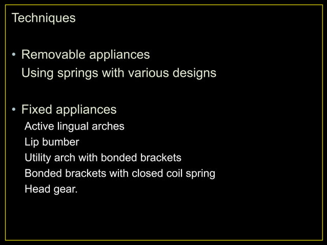 Space Regaining in Orthodontics | PPTX