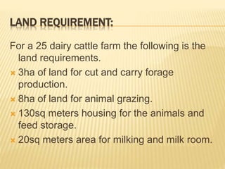 Space reqirement for animals in dairy farming | PPTX