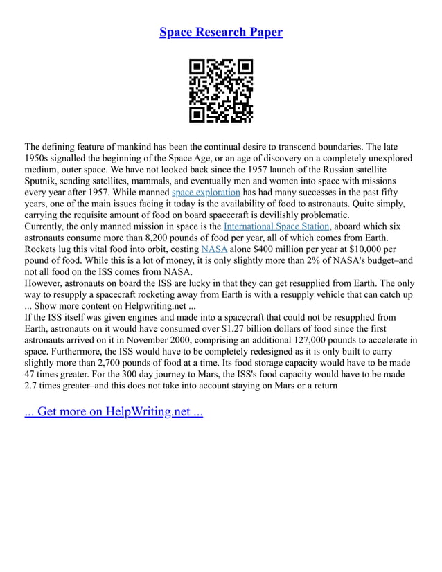 Space Research Paper | PDF
