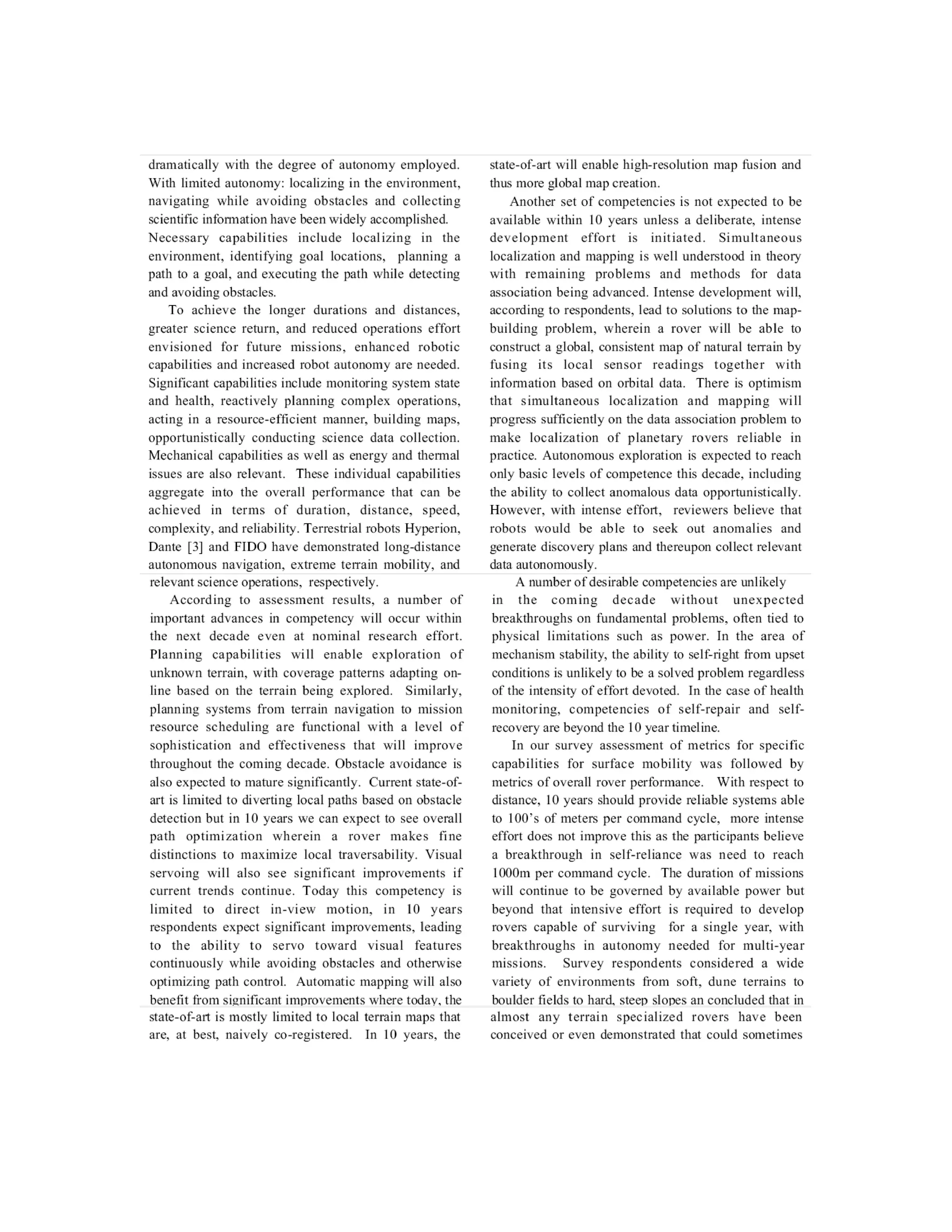 Space robotics | DOC | Robotics | Technology & Computing