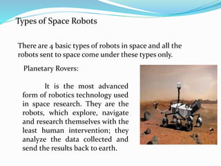 Space robotics | PPTX