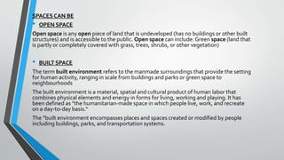 Spaces and examples | PPTX