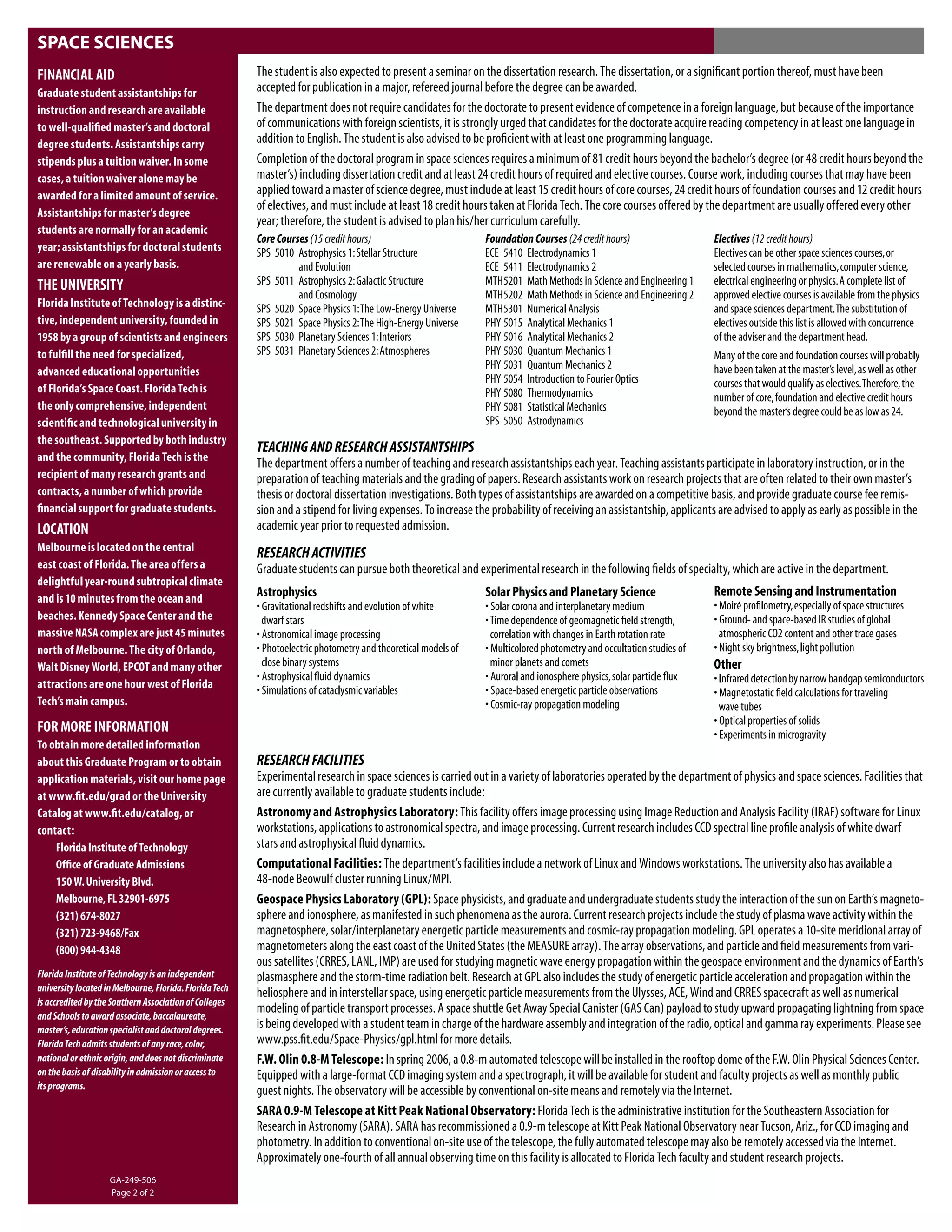 Space Sciences | PDF