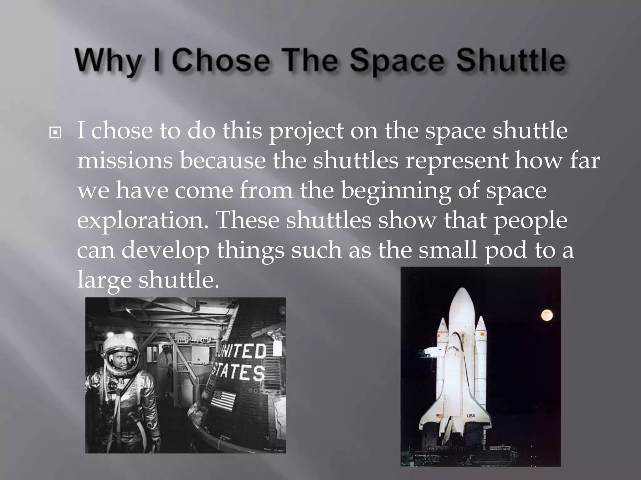 Space shuttle presentation derek | PPTX