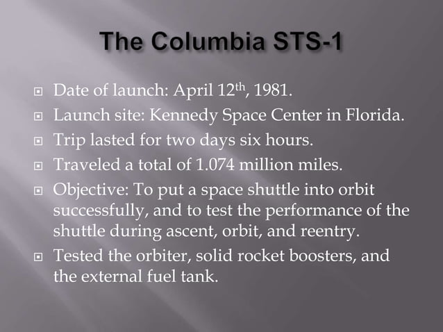 Space shuttle presentation derek | PPT