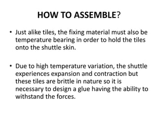 Space shuttle tiles | PPTX | Physics | Science