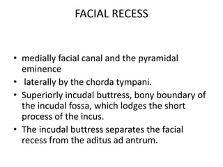 Spaces of middle ear and their surgical importance | PPT