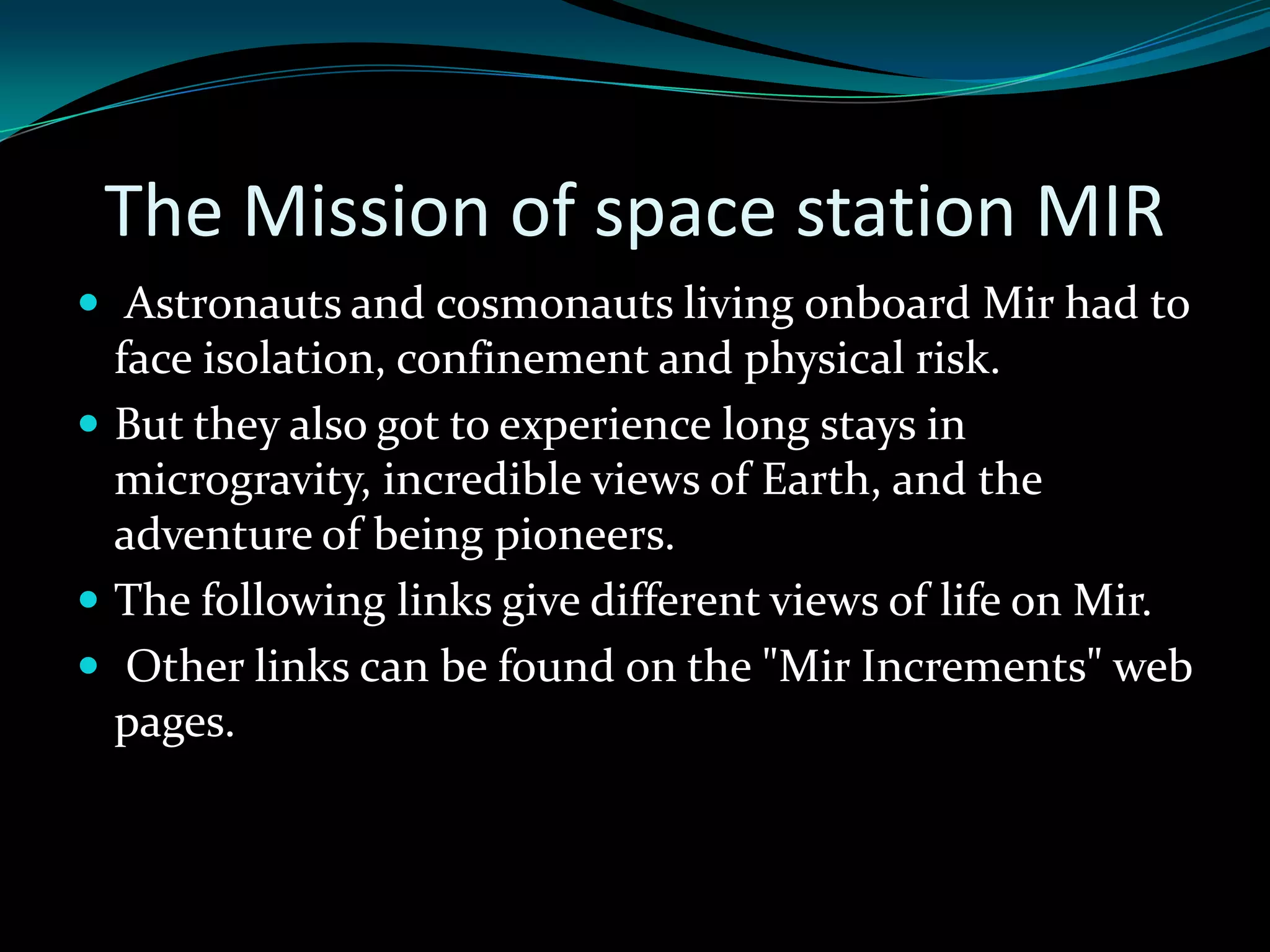 Space station mir | PPTX