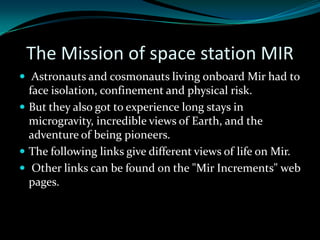 Space station mir | PPTX