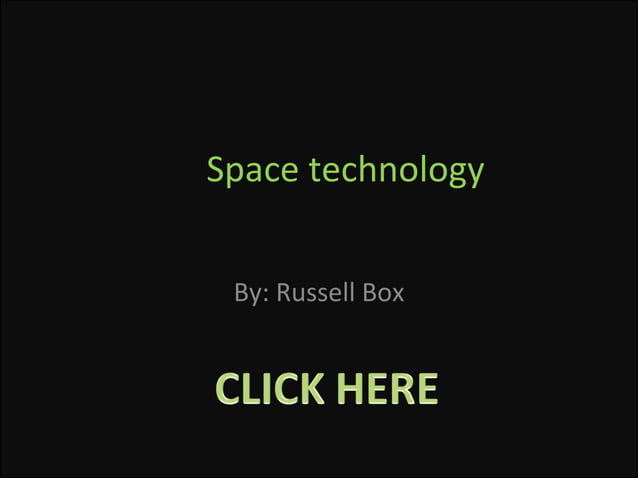 Space technology | PPT