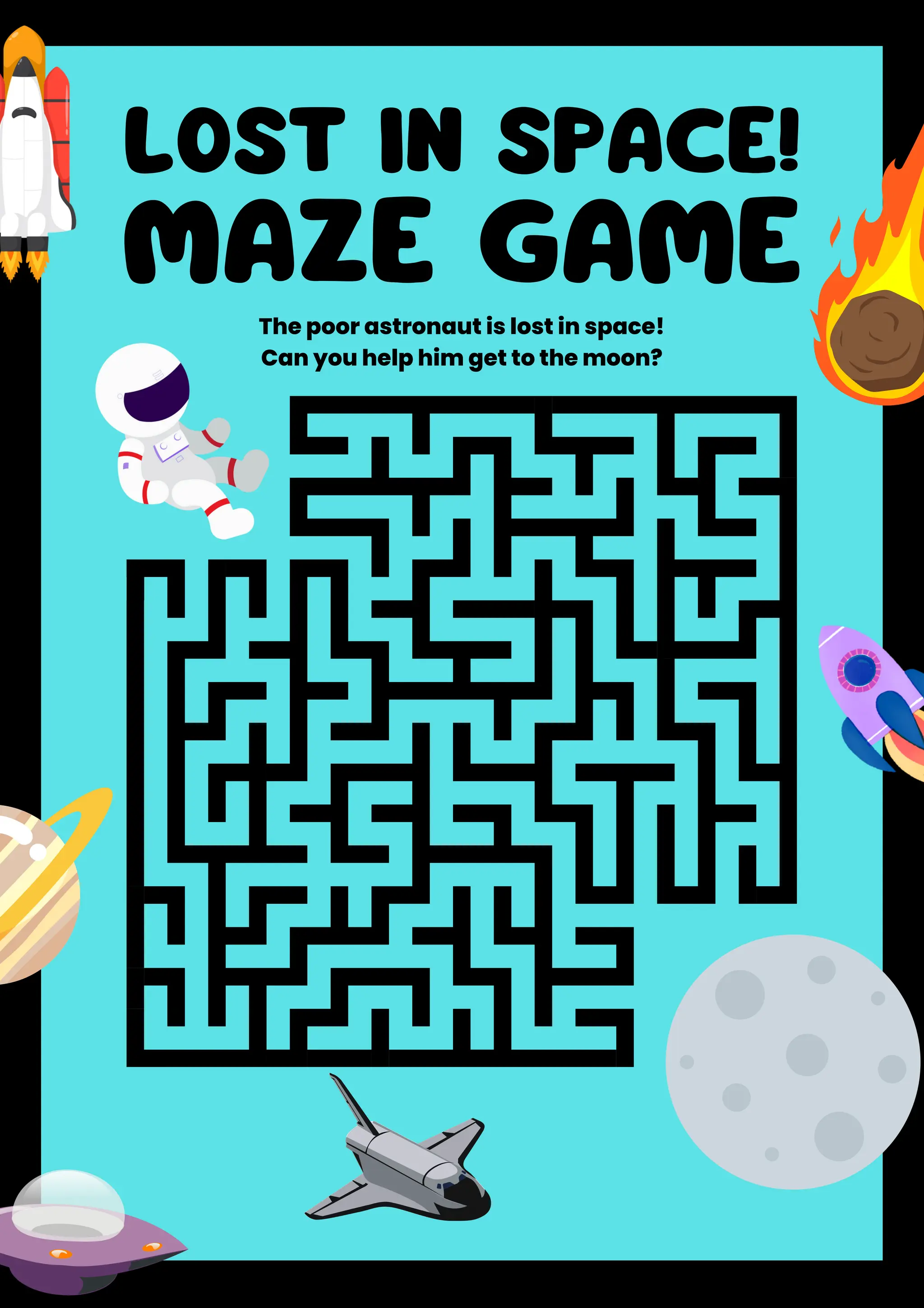 Maze Game Sheet for Kids - Activity Sheets | PDF