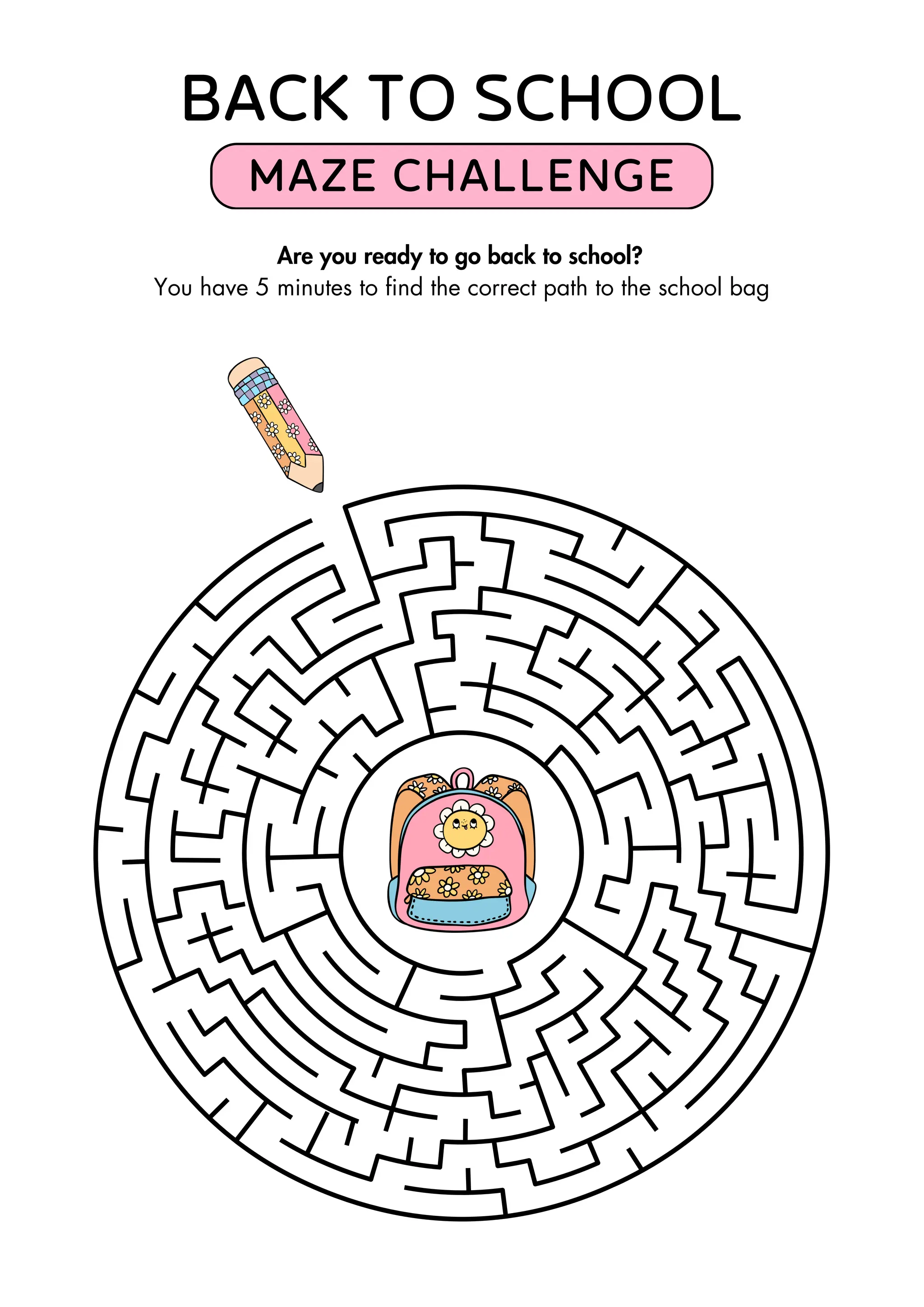Maze Game Sheet for Kids - Activity Sheets | PDF