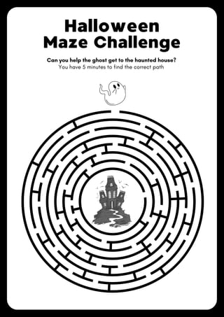 Maze Game Sheet for Kids - Activity Sheets | PDF