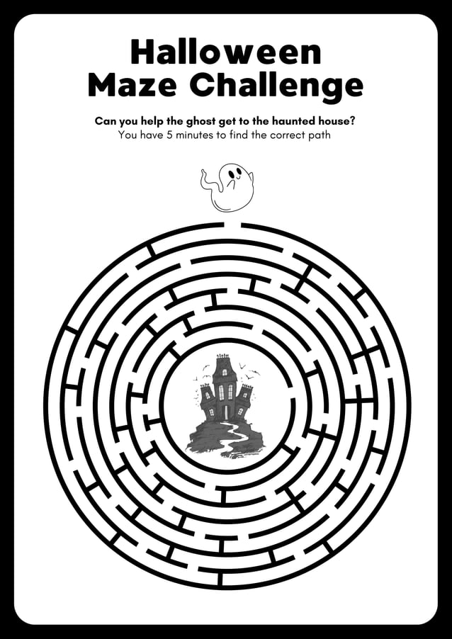 Maze Game Sheet for Kids - Activity Sheets | PDF