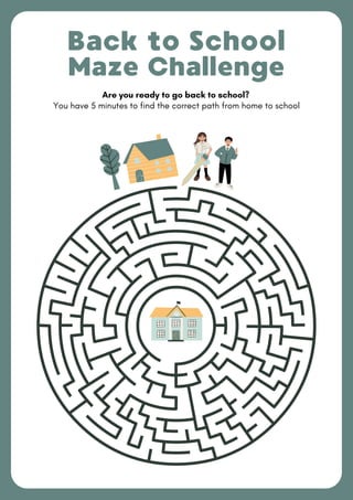 Maze Game Sheet for Kids - Activity Sheets | PDF