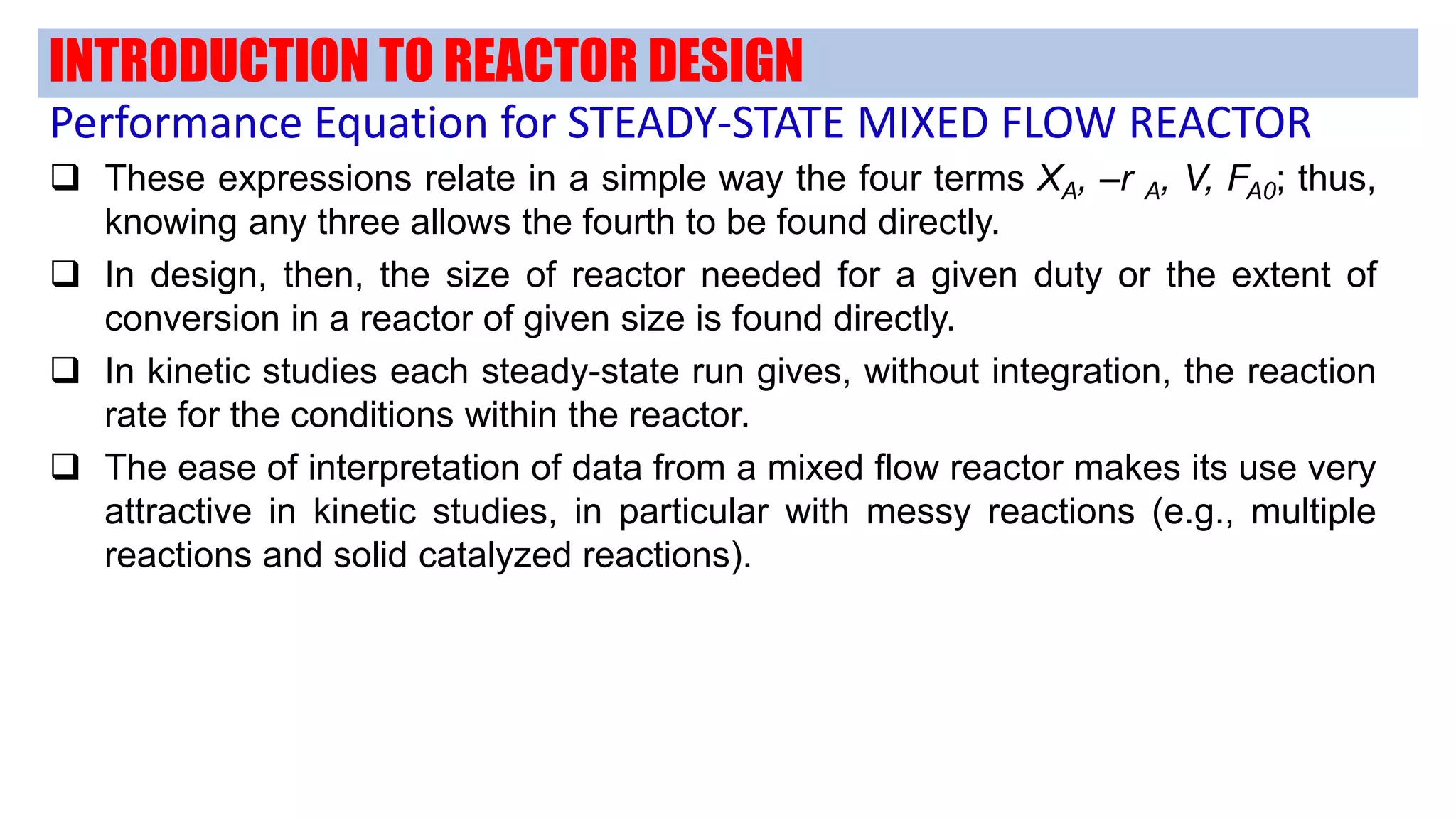 Space time and Space velocity, CSTR | PPTX