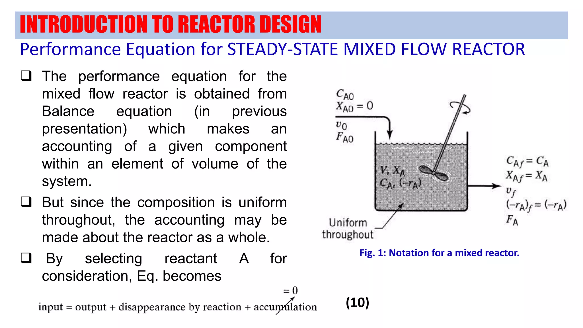 Space time and Space velocity, CSTR | PPTX