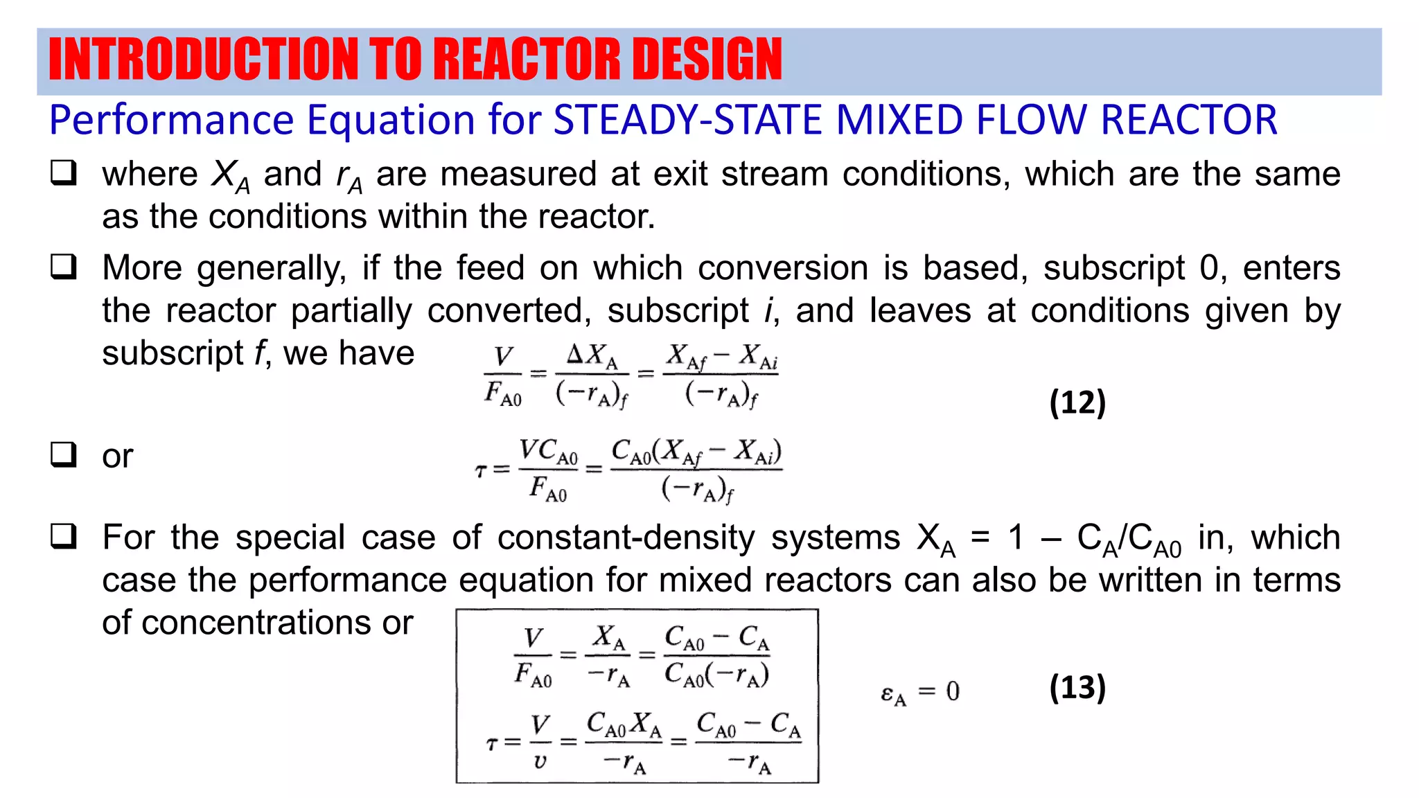 Space time and Space velocity, CSTR | PPTX