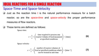 Space time and Space velocity, CSTR | PPTX