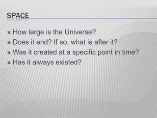 Space & Time Discussion | PPTX