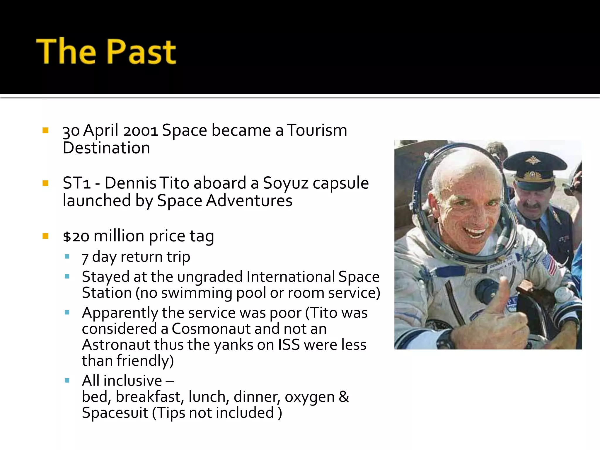 Space tourism presentation | PPTX