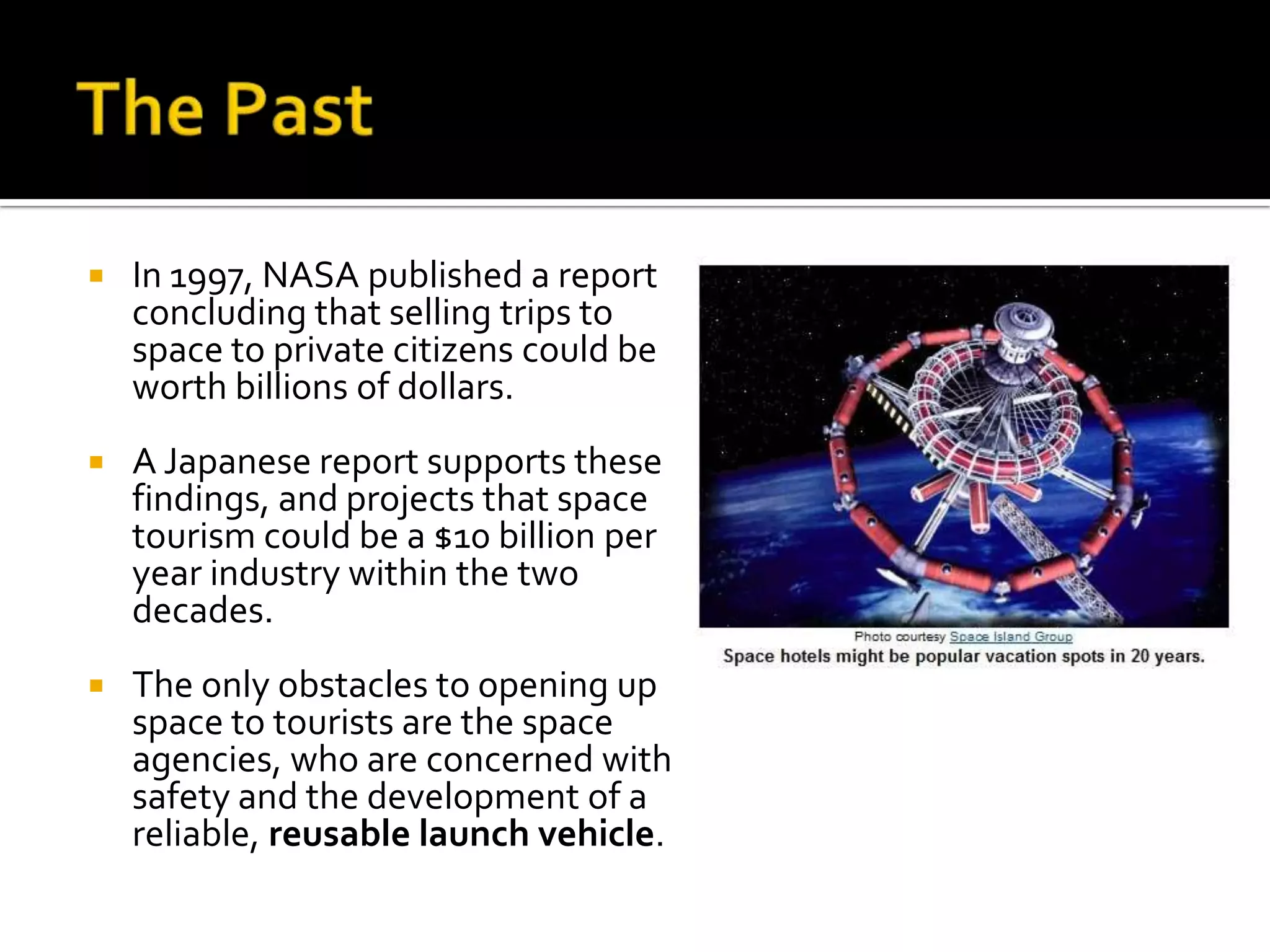 Space tourism presentation | PPTX