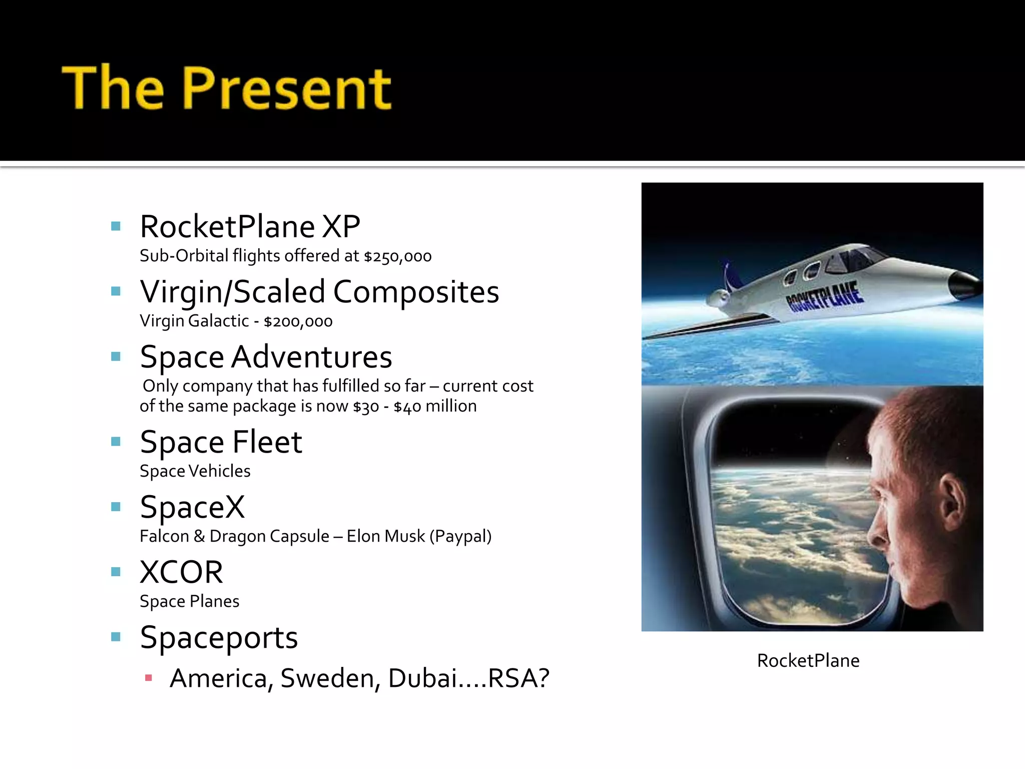 Space tourism presentation | PPTX