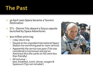 Space tourism presentation | PPTX