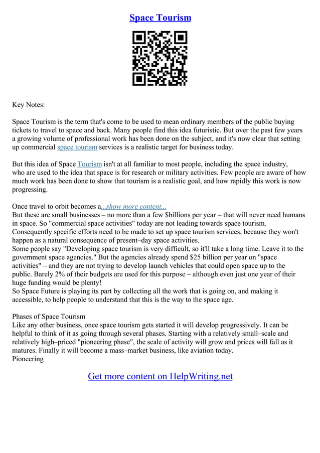 Space Travel Essay | PDF | Space and Astronomy | Science