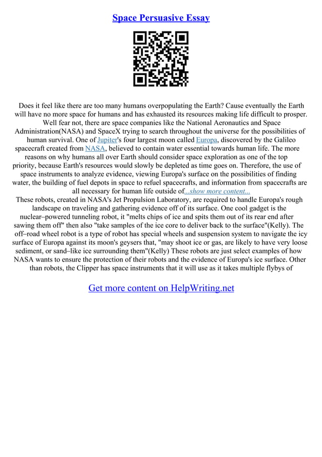 Space Travel Essay | PDF | Space and Astronomy | Science