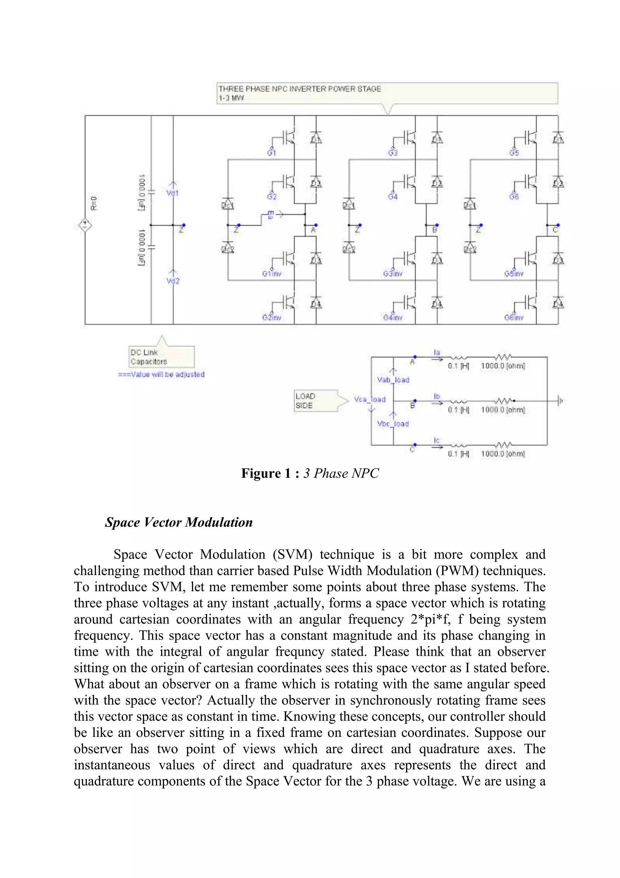 Space Vector Modulation in Voltage Sourced Three Level Neutral Point Clamped Inverter | DOCX