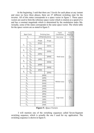 Space Vector Modulation in Voltage Sourced Three Level Neutral Point Clamped Inverter | DOCX
