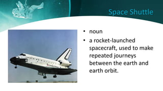 Space Vocabulary for Cady Coleman TED talk | PPTX
