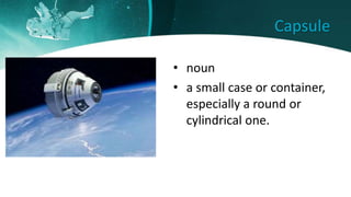 Space Vocabulary for Cady Coleman TED talk | PPT