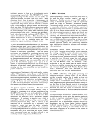 SPACEWAY Multipoint Multimedia | PDF