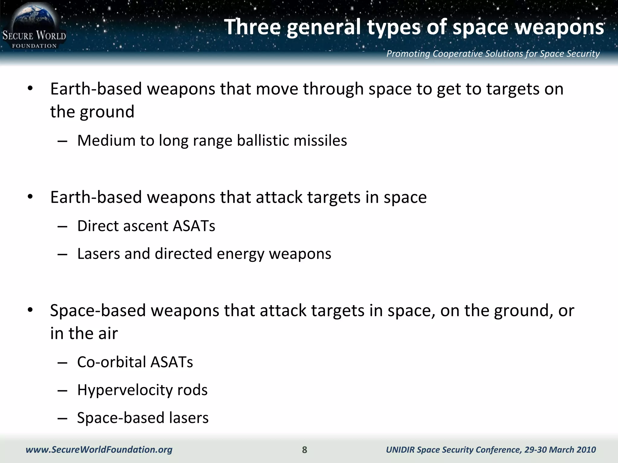 Space weapons | PPT