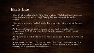 Elon musk Biography | PPTX