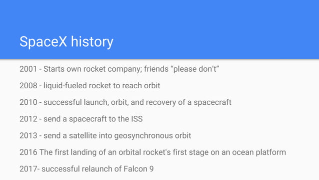 Space x project | PPT