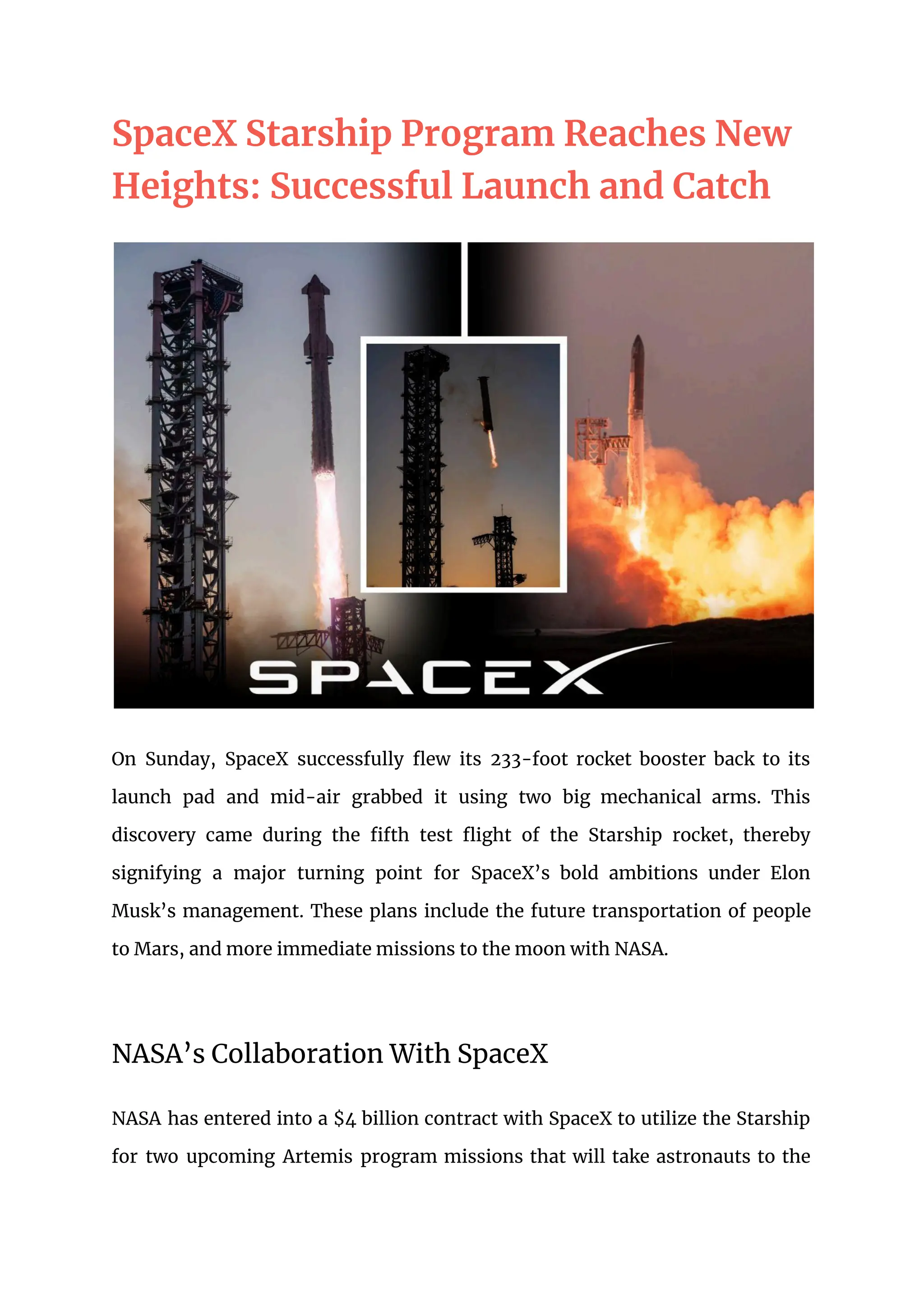 SpaceX Starship Program Hits New Milestone with Flawless Launch and ...