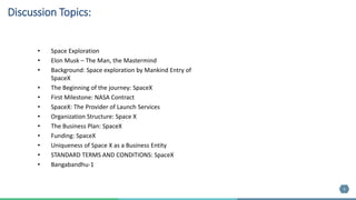 SpaceX - The Private Space Launch Business of an Iconic Leader | PPTX