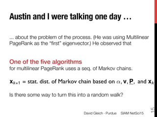 Spacey random walks and higher order Markov chains | PPT