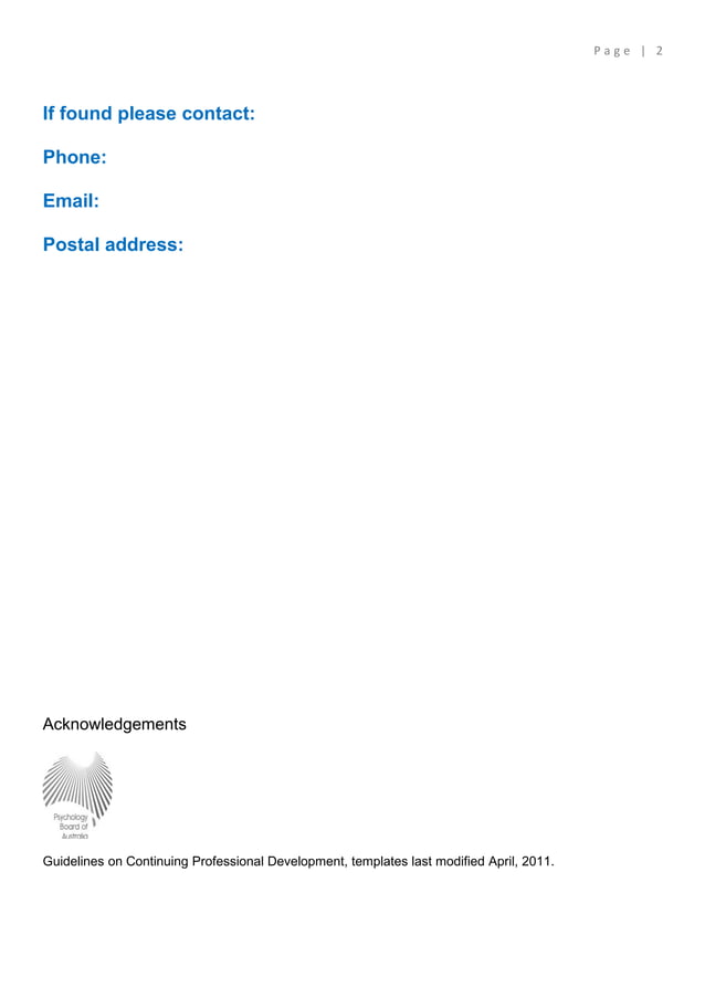 Spa cpd journal template 2011 | DOC | Resume Writing and Advice | Job ...