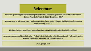 Spectacles prescription in children | PPTX