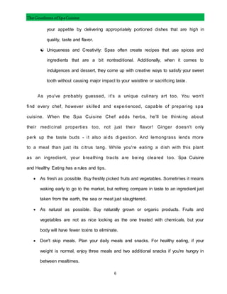 Spa cuisine | DOCX