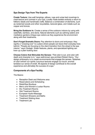 Spa design | PDF